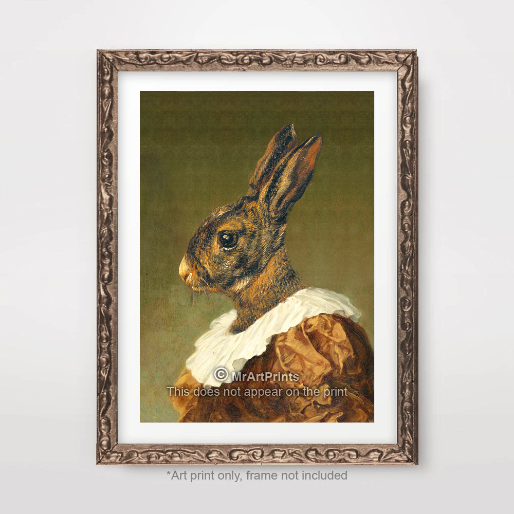 Bunny Rabbit Painting as a Person Quirky Animal Head Human Body People ...